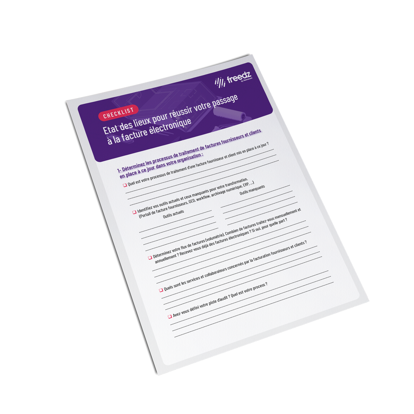 Facture électronique : checklist de l'état des lieux- Freedz